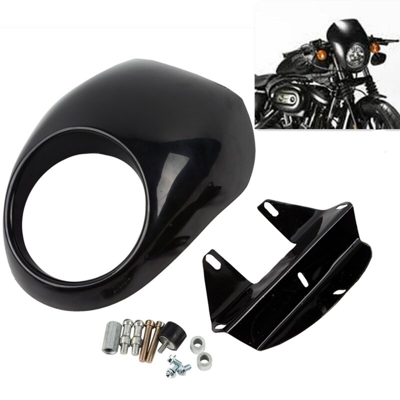 Custom Headlight Fairing Scheinwerfer Maske für Harley Sportster Dyna ...