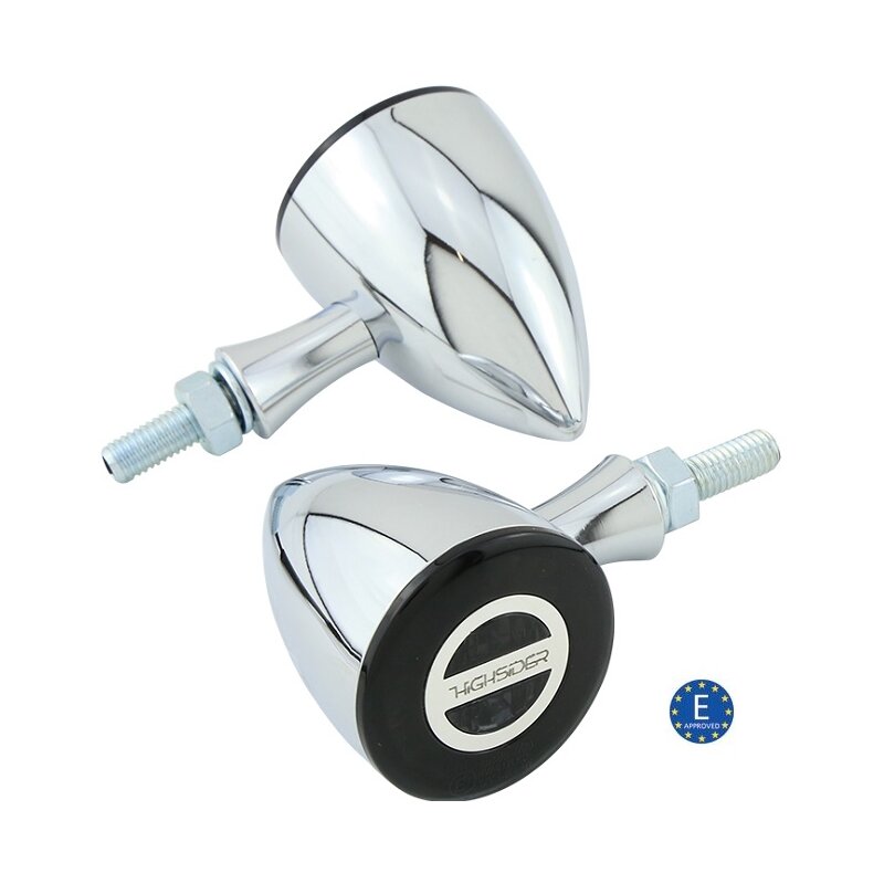 Rocket Bullet Turn Signal, LED, Smoke Lens, Aluminium, Chrome - Teile ...