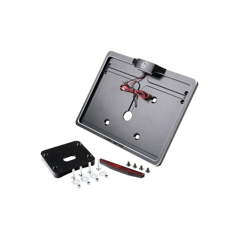 Mid-Mount License Plate Bracket and Base Plate Kit V2, Austria: 210 x ...